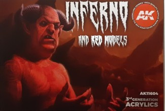 Inferno & Red Models Acrylic Paint Set (6 Colors) 17ml Bottles Ak ...