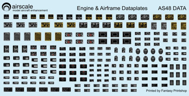 Metallic Engine/Airframe Dataplates (Decal) 1/48 Airscale Model ...