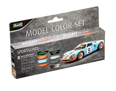 Model Color: Sportscar Acrylic Paint Set (8 Colors) 18ml Bottles Revell ...
