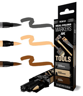 Real Colors Acrylic Paint Markers Tools Set (3) AK Interactive