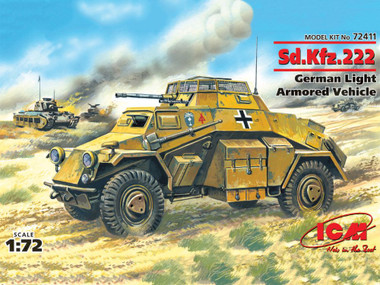 WWII SdKfz 222 Light Armored Vehicle 1/72 ICM Models