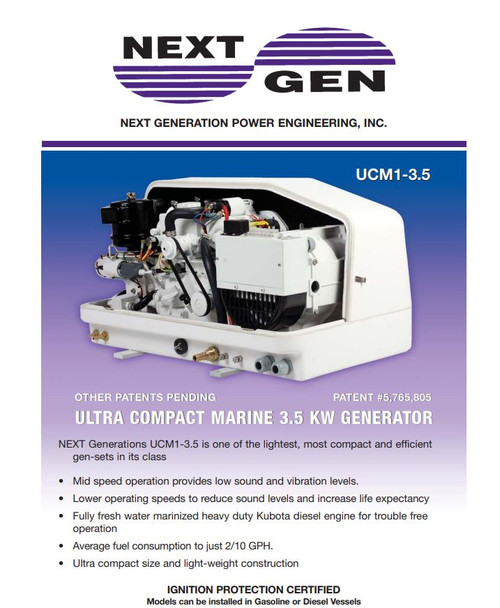 NextGen Marine | Diesel Generator 3.5kw | Ultra Compact Generator