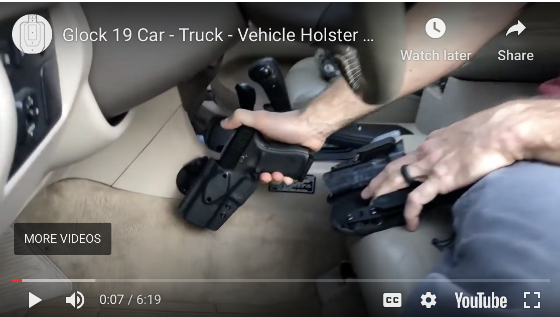 Glock 19 Car - Truck - Vehicle Holster Mount Installation - TactiPac ...