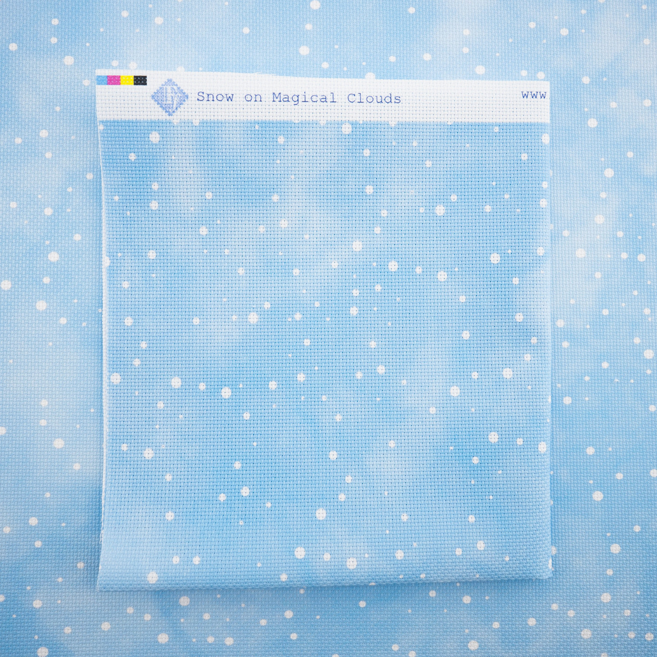 Snow on Magical Clouds Cross Stitch Fabric