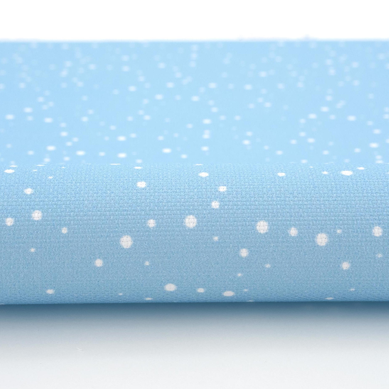 Snow on Blue Cross-stitch Fabric