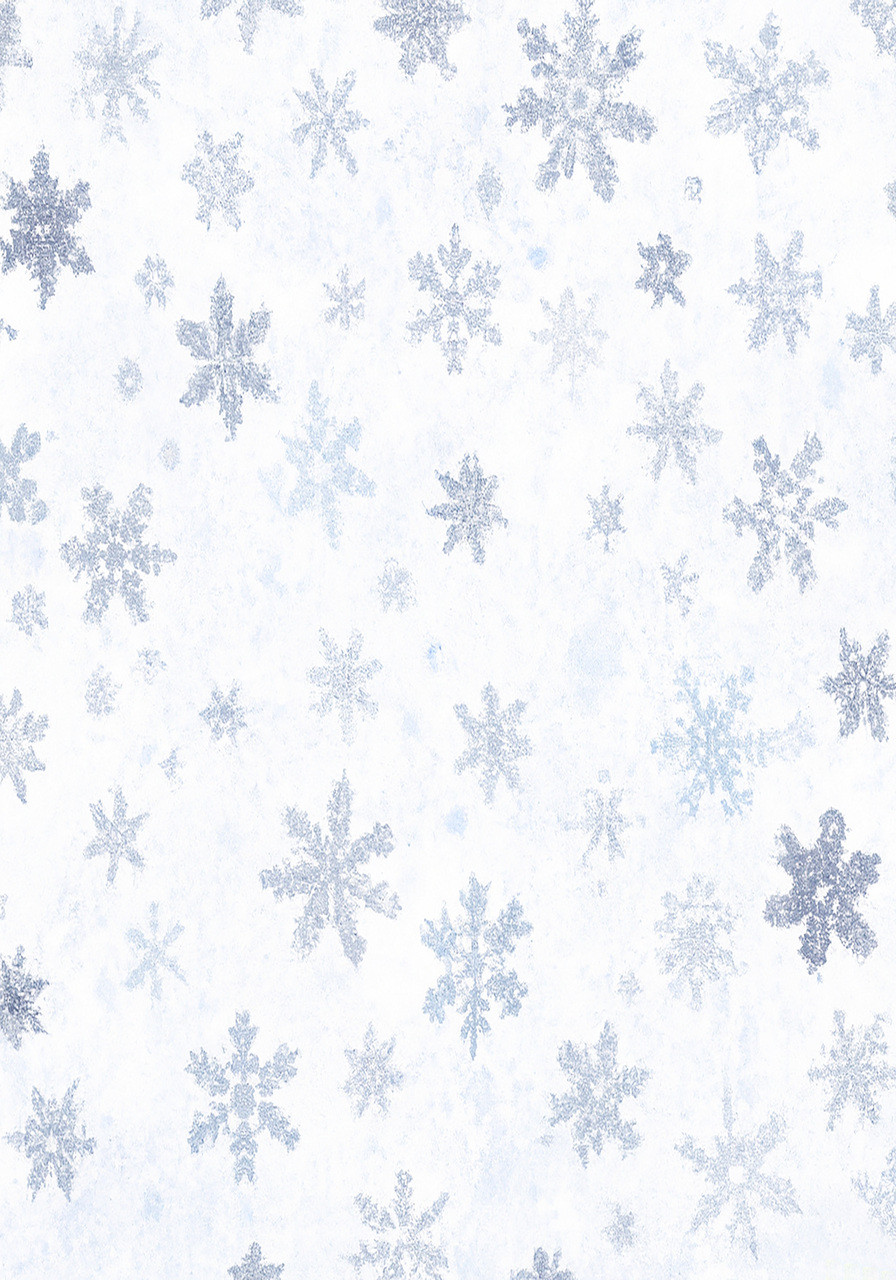 Faded Snowflakes on White Cross Stitch Fabric