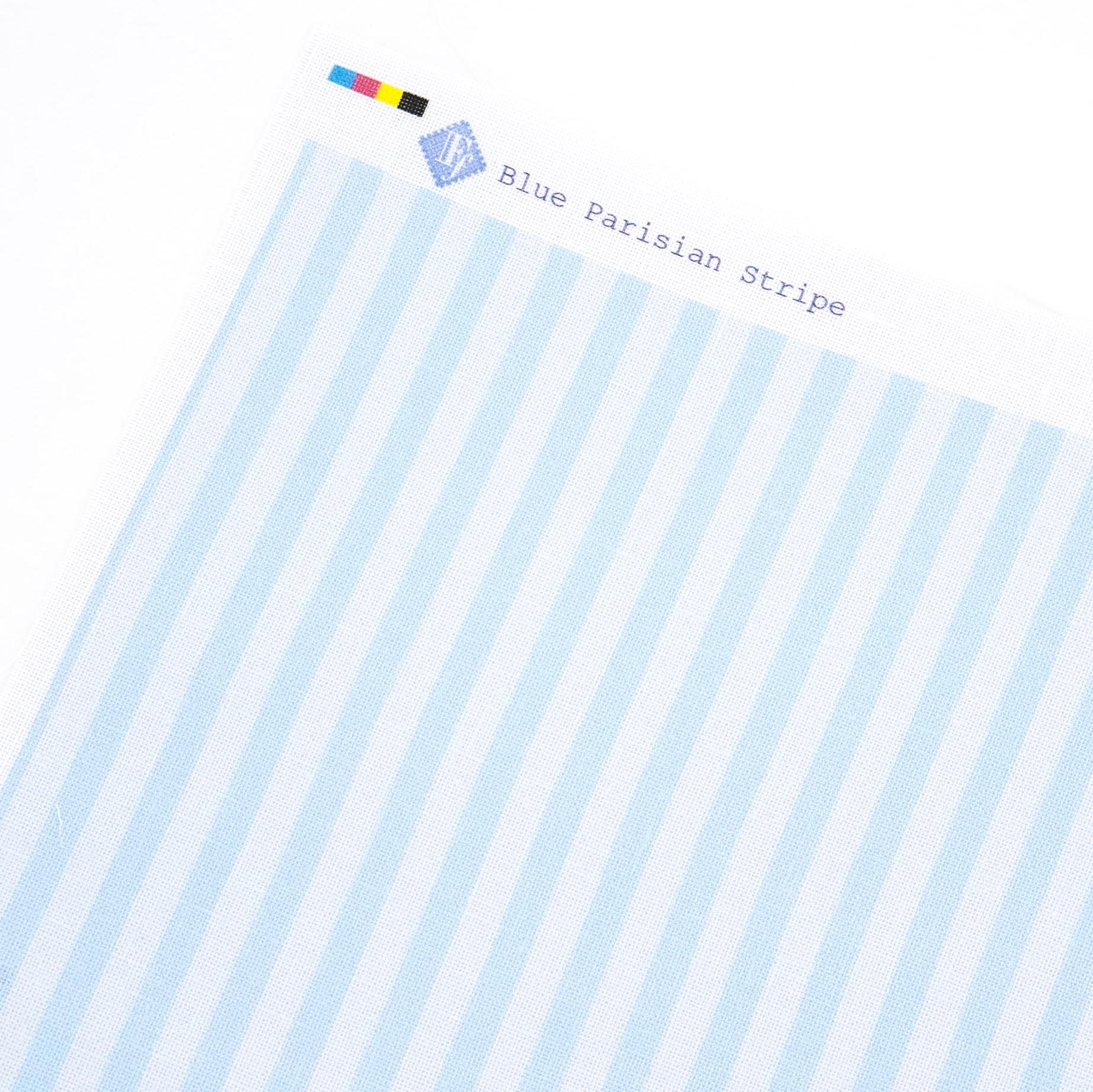 Blue Parisian Stripes Cross Stitch Fabric