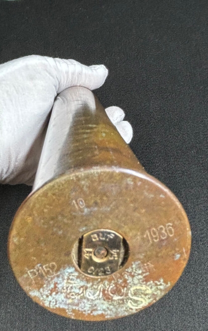 Awesome Inert Nazi 37mm PAK round with book