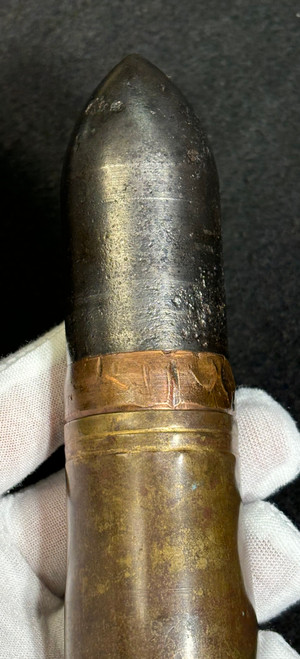 Awesome Inert Nazi 37mm PAK round with book