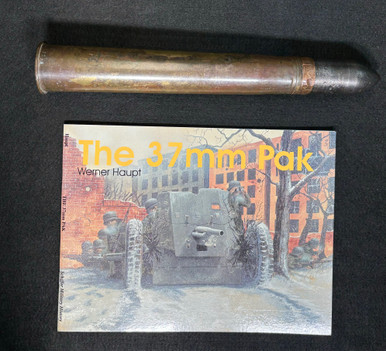 Awesome Inert Nazi 37mm PAK round with book