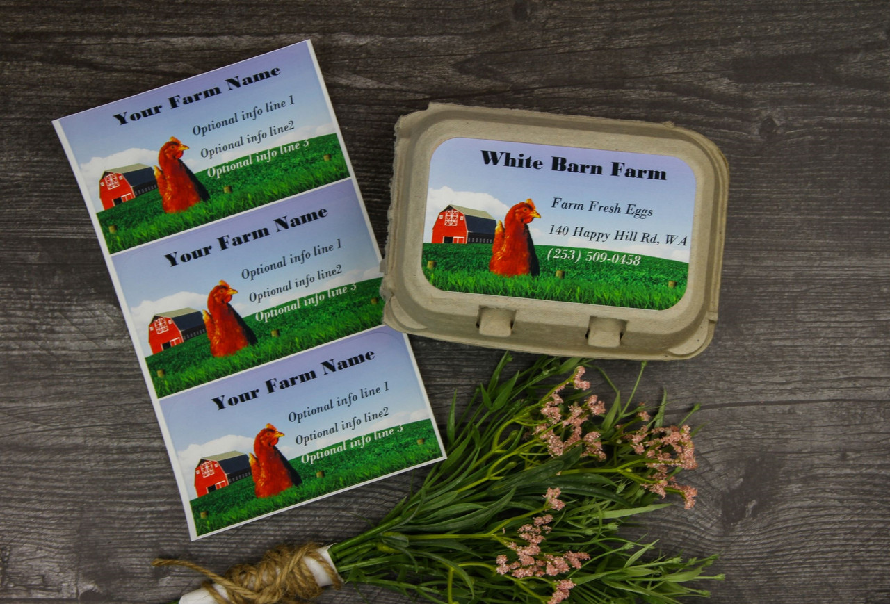 Medium Labels for Egg Cartons - Customizable | The Egg Carton Store