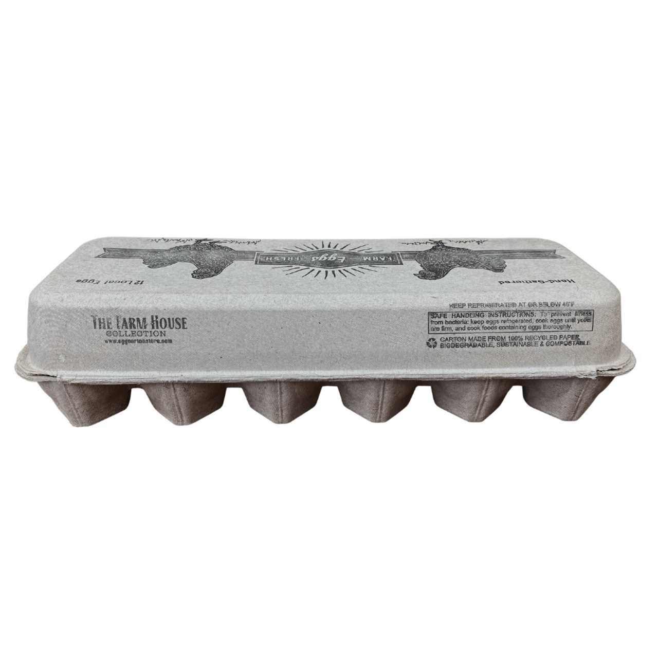 Vintage Style Paper Pulp 12-Egg Cartons in Bulk - Farmhouse