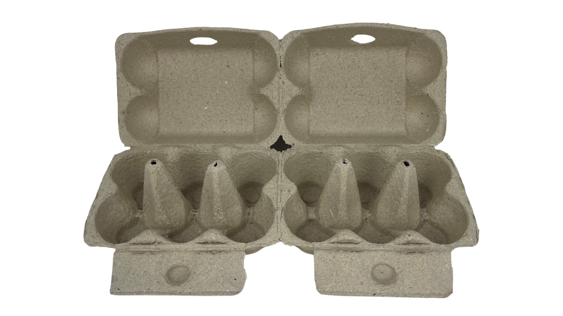 Blank Split Six-Egg Paper-Pulp Egg Carton | Compostable Paper/Cardboard ...
