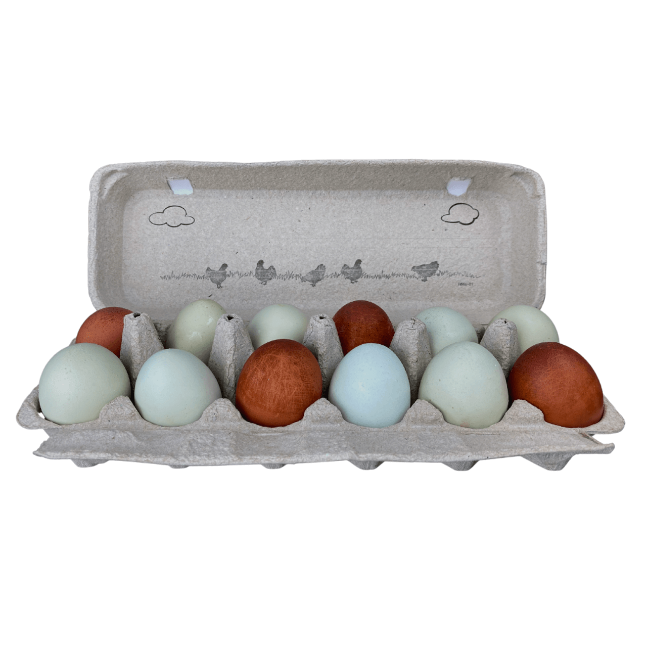 Vintage Style Paper Pulp 12-Egg Cartons in Bulk - Farmhouse