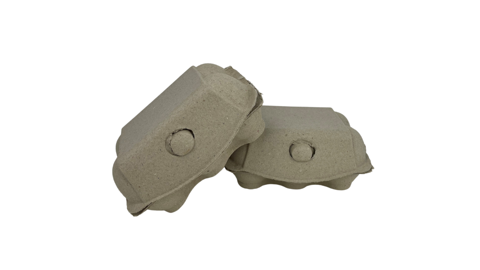 Blank Split Six-Egg Paper-Pulp Egg Carton | Compostable Paper/Cardboard ...