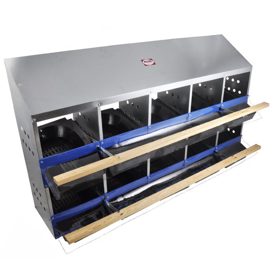 Ten-Hole Economy Roll Away Nest | Roll Out Chicken Nesting Boxes
