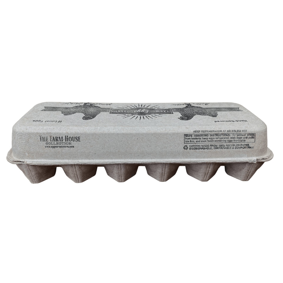 Vintage Style Paper Pulp 12-Egg Cartons in Bulk - Farmhouse