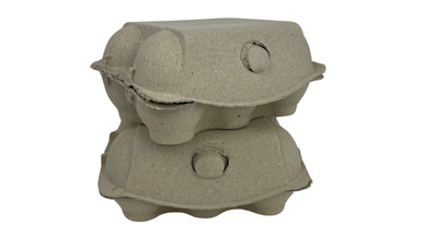 Blank Split Six-Egg Paper-Pulp Egg Carton | Compostable Paper/Cardboard ...