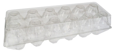 Jumbo Clear Plastic 12-Egg Cartons | Recyclable Plastic Egg Trays