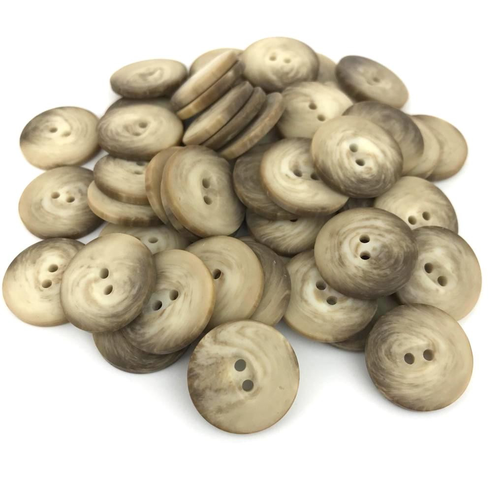 Black Marble Four Hole Button 44L D:27mm 50pc