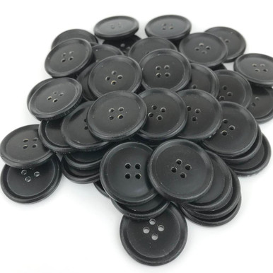 Black Four Hole Button 44L D:27mm 50pc