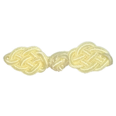 Cream Decorative Knot Frog Fasteners 10 pairs