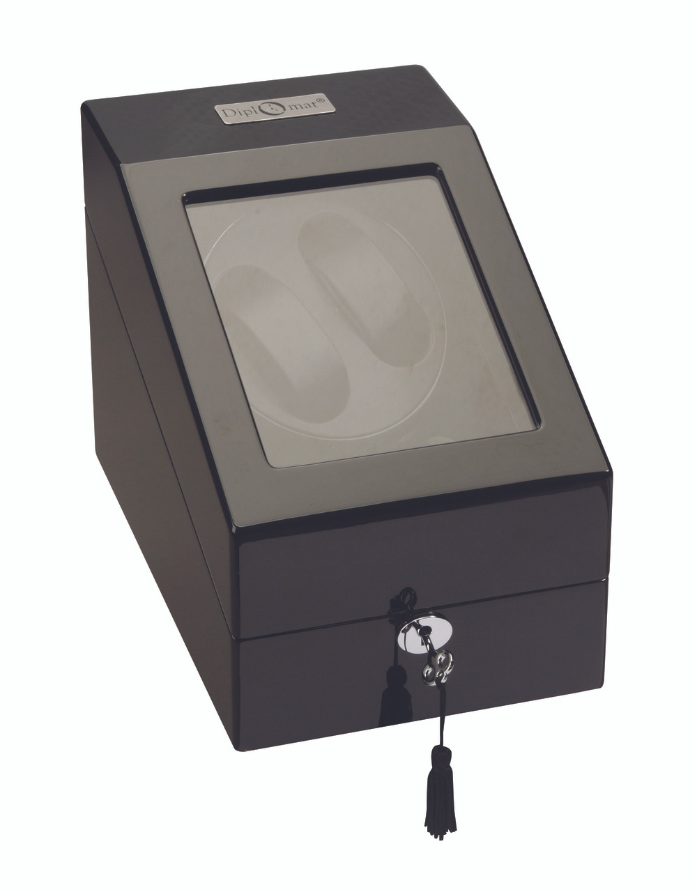 Dual Watch Winder | Diplomat Phantom LED Lit Double Watch Winder with ...