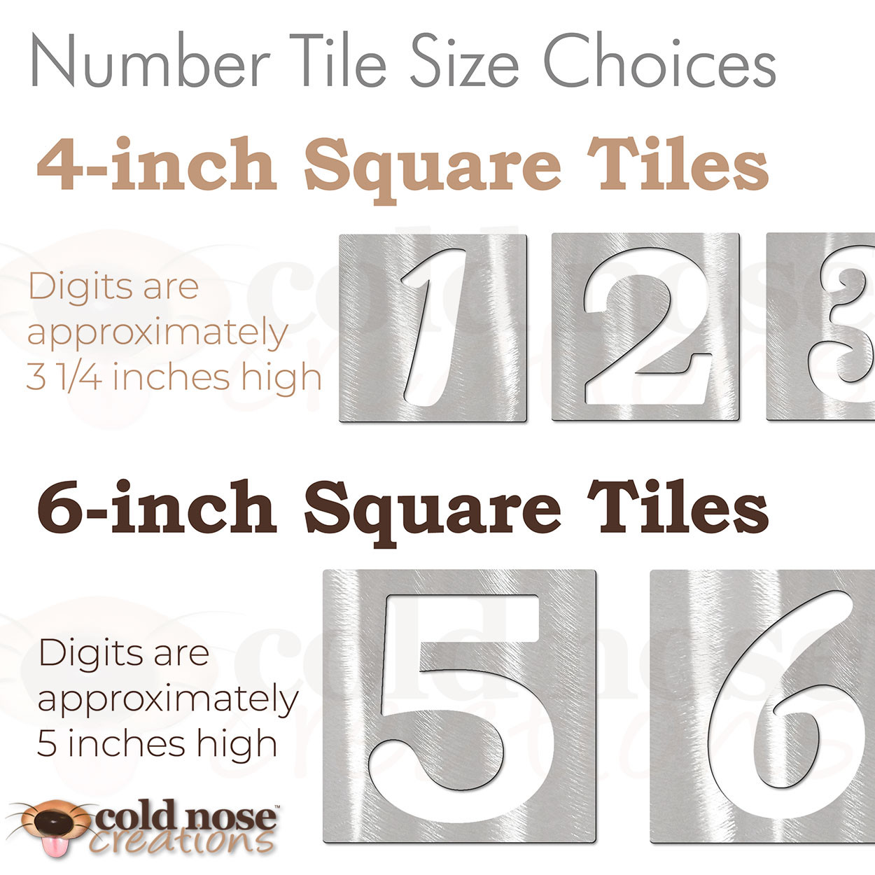 Cat Theme Love Cats Reflective Address Number Tiles - Choose Size and Color