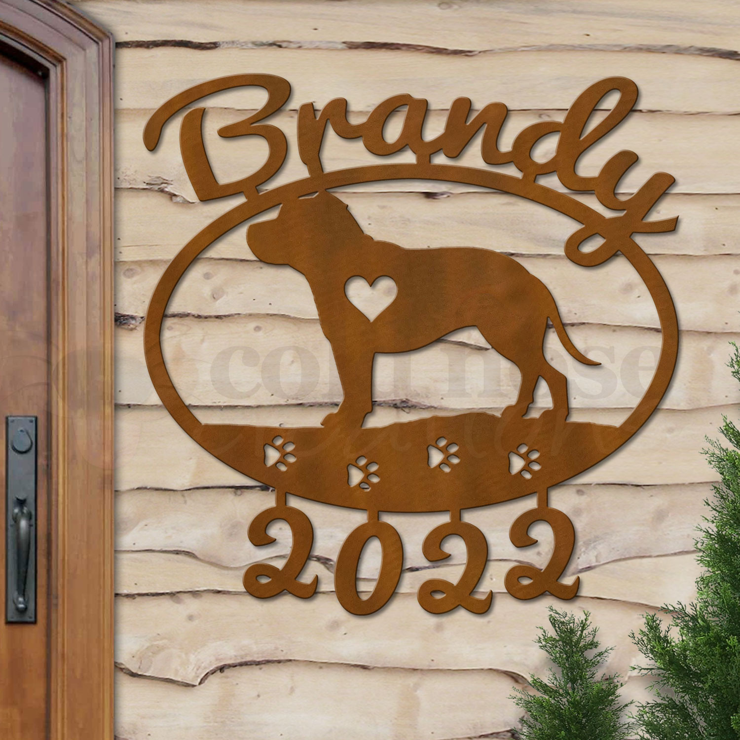 Custom Dog Theme Staffordshire Bull Terrier Name and Address Oval ...