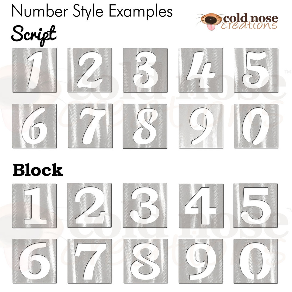 Celestial Theme Sun Reflective Address Number Tiles - Choose Size and Color
