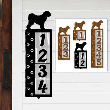 Dog Theme Tibetan Terrier Reflective Address Number Tiles - Choose Size ...