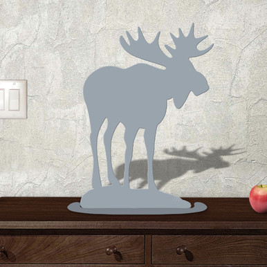 Lodge Decor Moose Metal Tabletop Sculpture