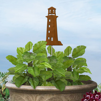 Coastal Decor Lighthouse Garden Planter Stake