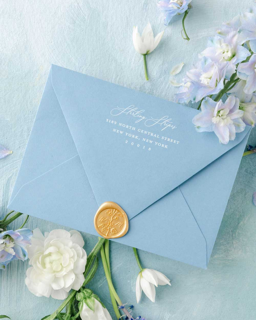 Secret Garden Envelope Addressing | Sterling Stripes