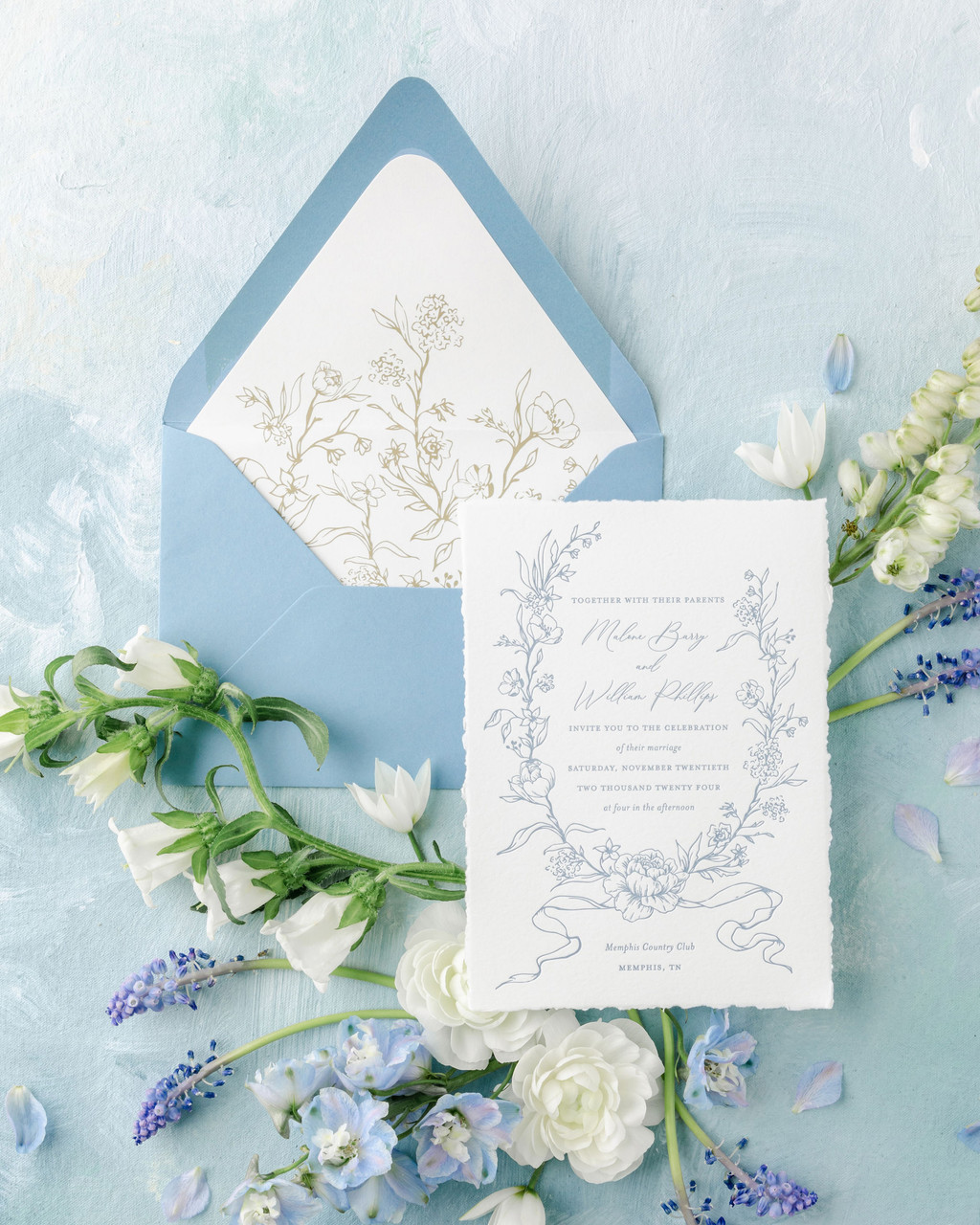 Secret Garden Envelope Addressing | Sterling Stripes