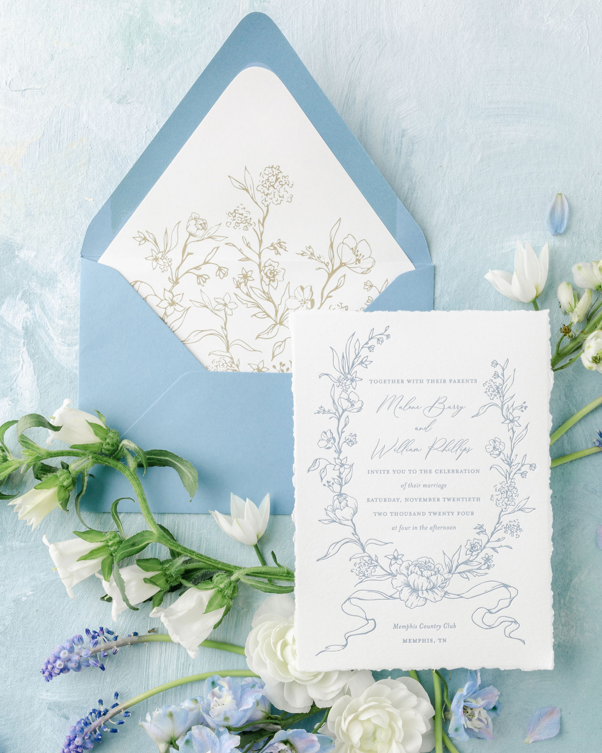 Secret Garden Wedding Invitation | Sterling Stripes