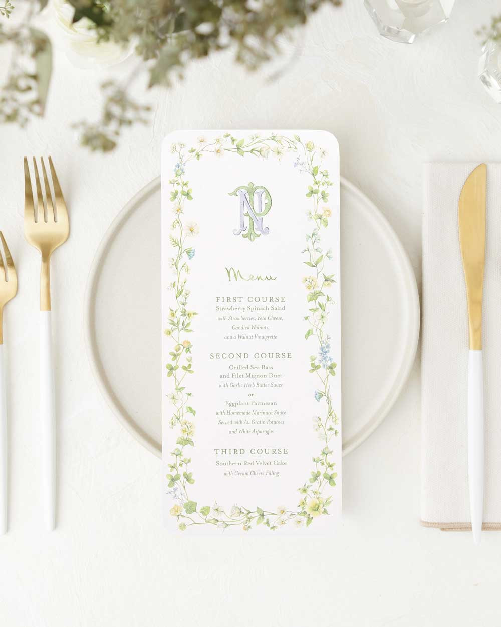 Allure Menu - Wedding Menu