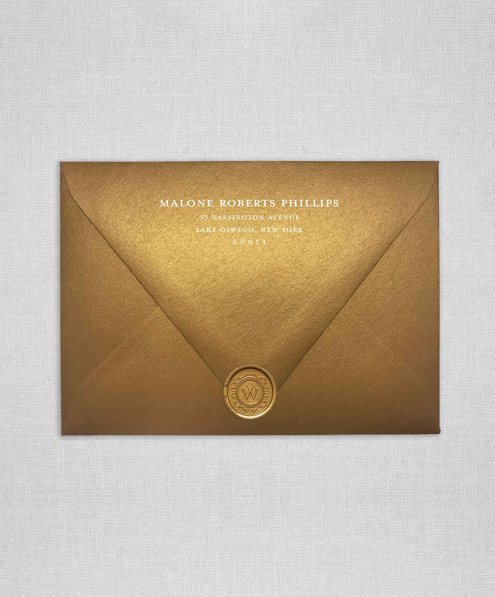 Antique Gold Envelope (Metallic) | Sterling Stripes