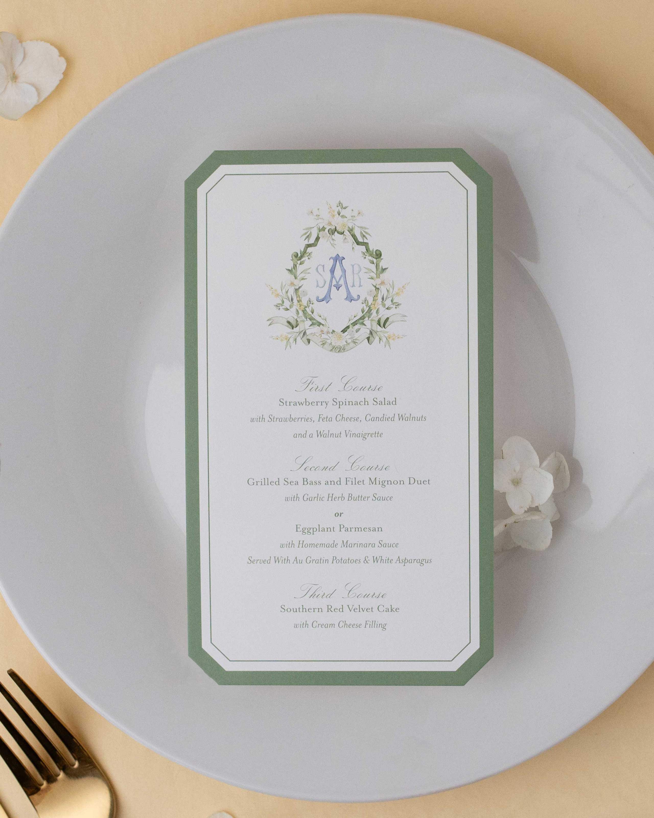 Emerald Menu - Wedding Menu