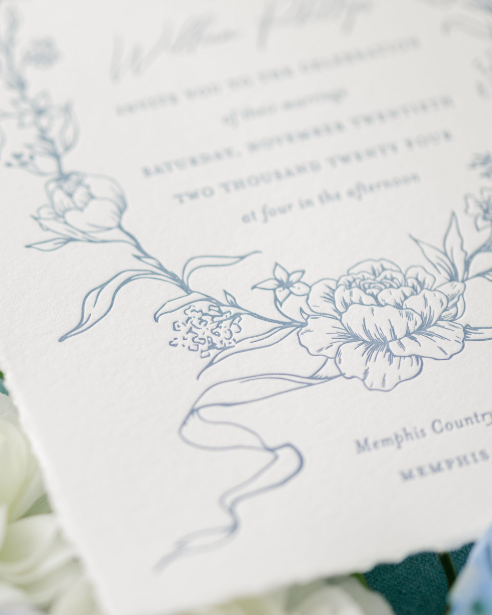Secret Garden Wedding Invitation | Sterling Stripes