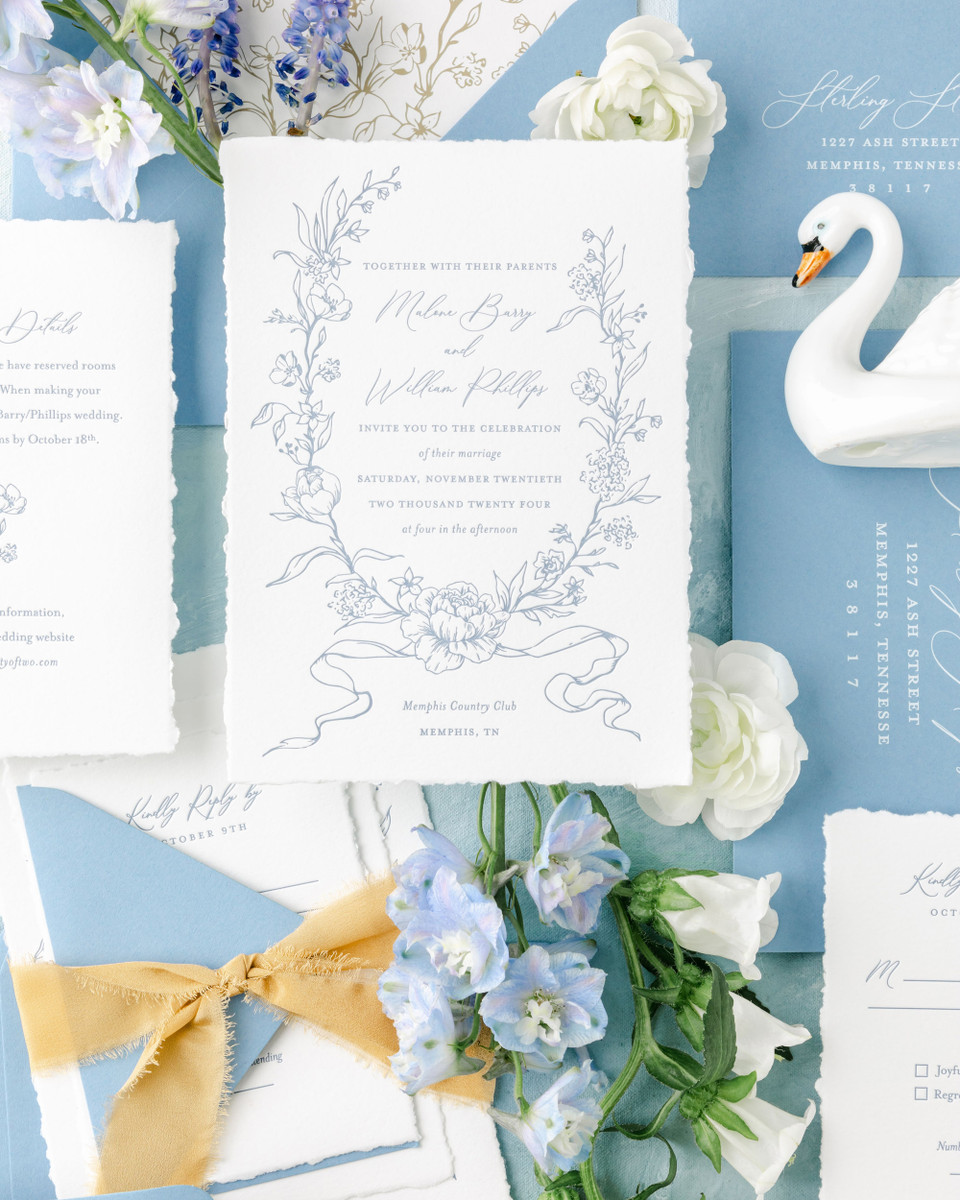 Secret Garden Wedding Invitation | Sterling Stripes