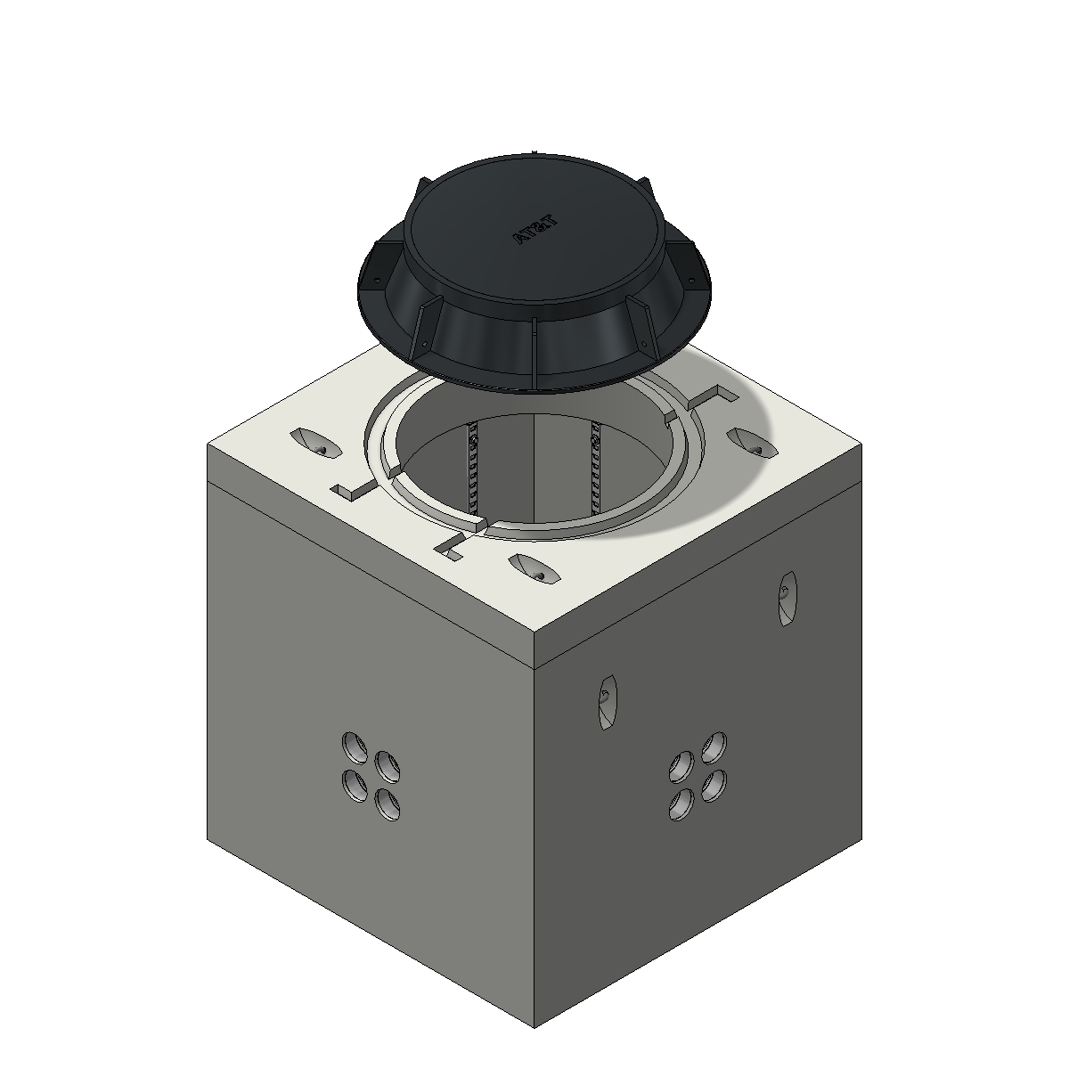 Fiber Optic Vault - 4848 w/ 36" dia. Access Point - AT&T Northern ...