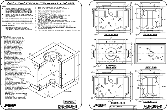 Ducted Vault - 4878x66 w/ Access Opening - Southern California Edison ...