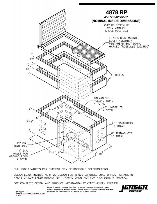 Vault 4878x60 Terminators Sump, Racking 48"x78"C Roseville Electric ...