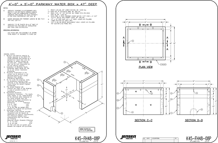 Parkway Water Box - 4860 | Jensen Precast