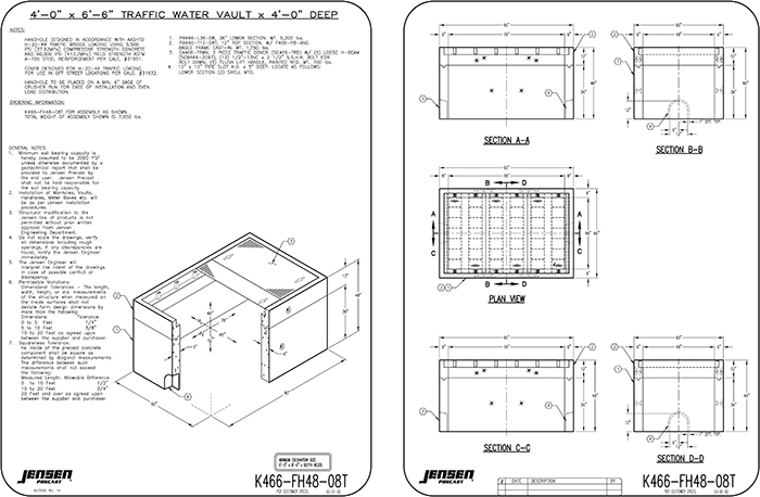 Traffic Water Box - 4878x48 | Jensen Precast