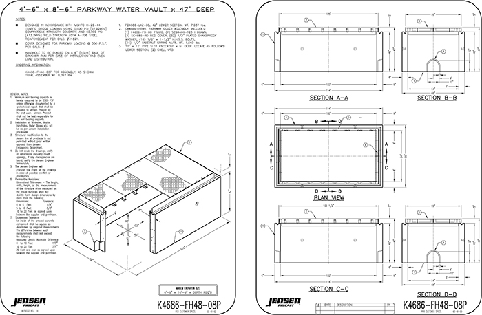 Parkway Water Box - 4686 | Jensen Precast