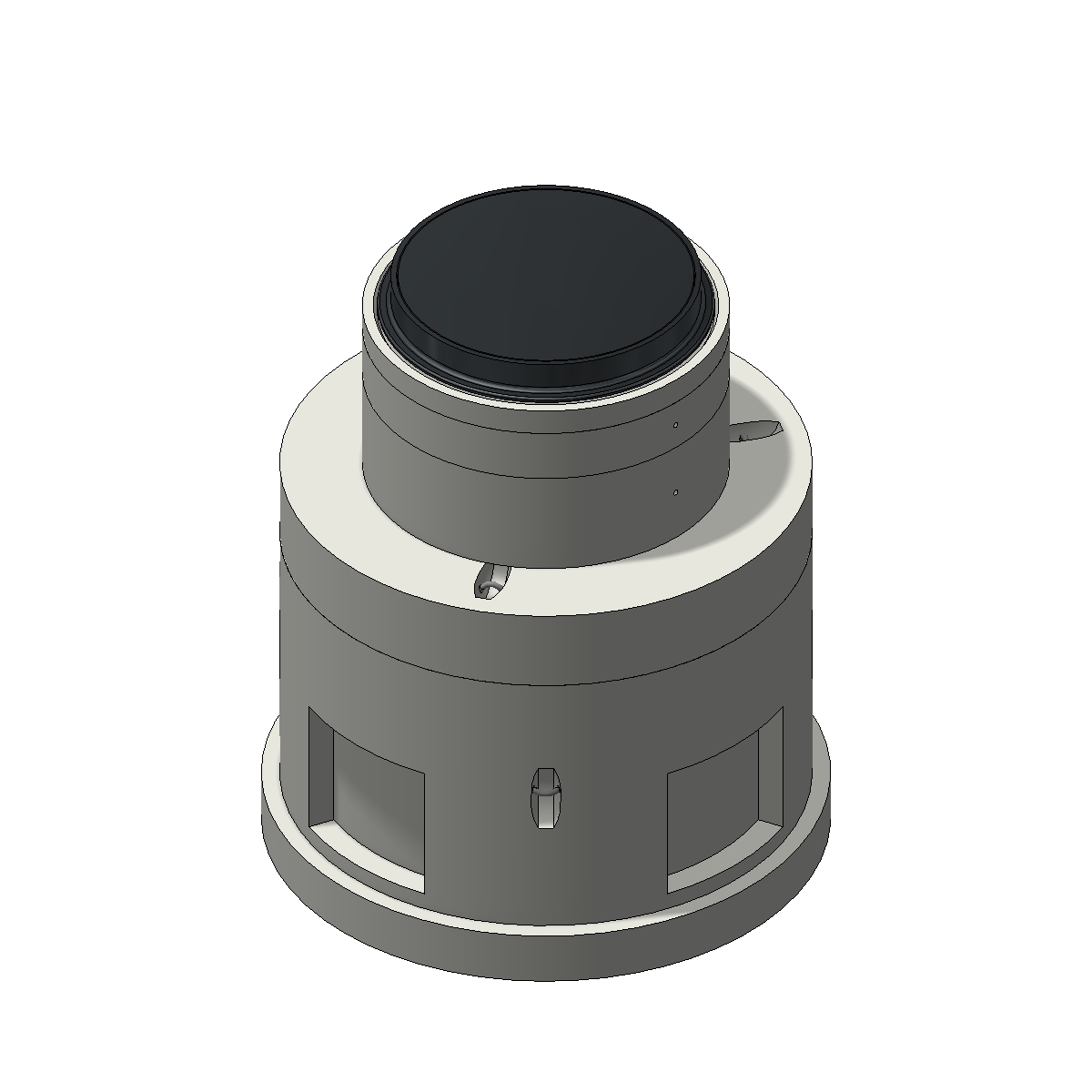 Round Manhole D4858 Dry Utility Layout Assembly 4832 Fiber Splice Pit ...