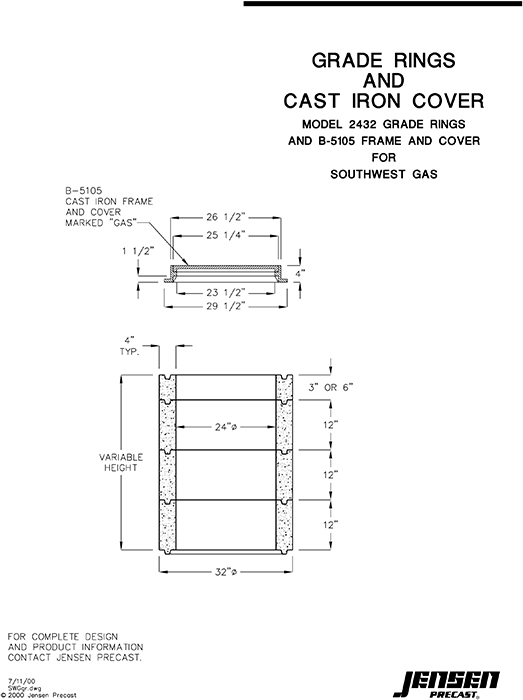 Grade Rings - 2432 - Southwest Gas | Jensen Infrastructure