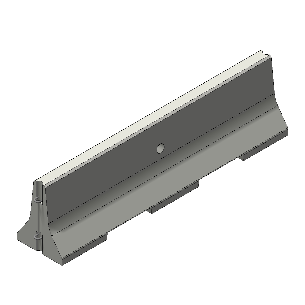 Barrier Rail - 10 ft. - K-Rail with Forklift Pockets | Jensen ...